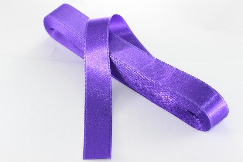 10 meters (10.90 yrds) Purple Satin Ribbon, Double Sided Ribbon, Silky ...