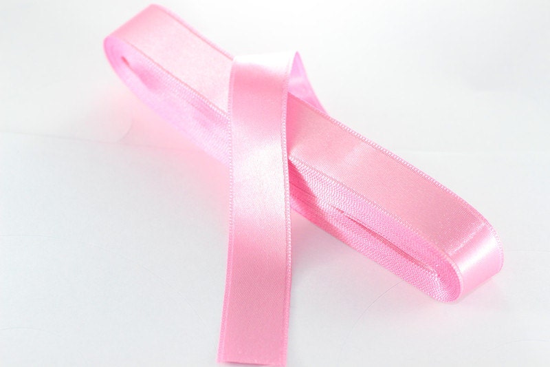 10 meters (10.90 yrd, Pink Satin Ribbon, Double Sided Ribbon, Silky Ri ...