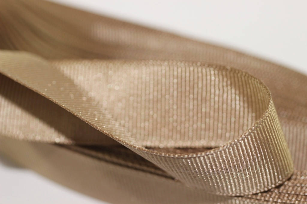 10 meters 10.93 yrds - 10/20/30/40mm Light Brown Grosgrain Ribbon - Ri ...