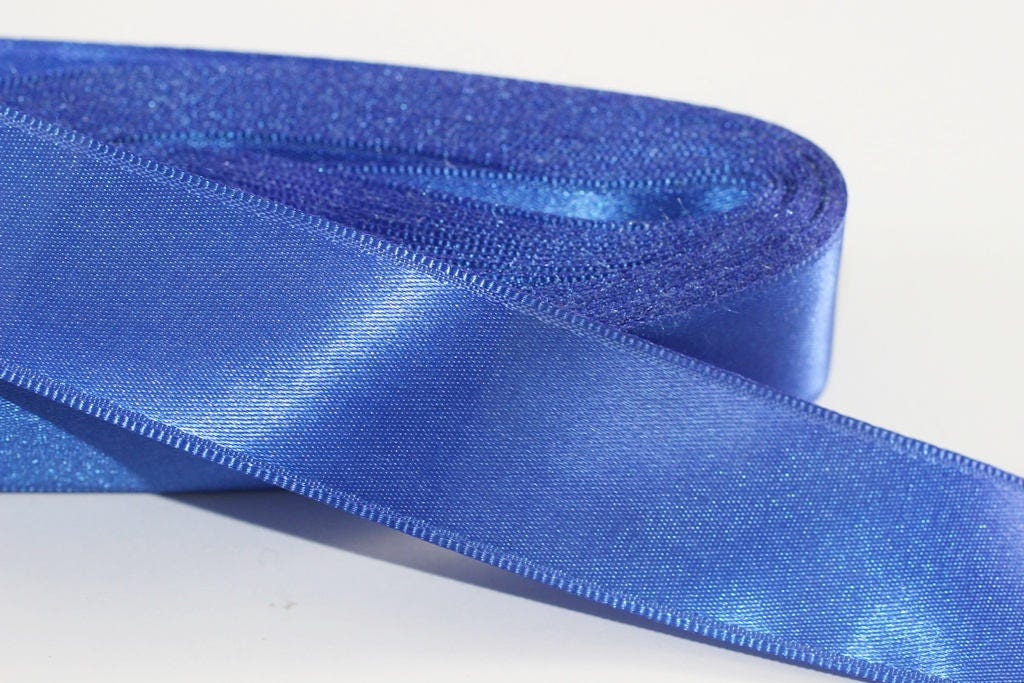 10 meters (10.90 yrds) Royal Blue Satin Ribbon, Double Sided Ribbon, S ...