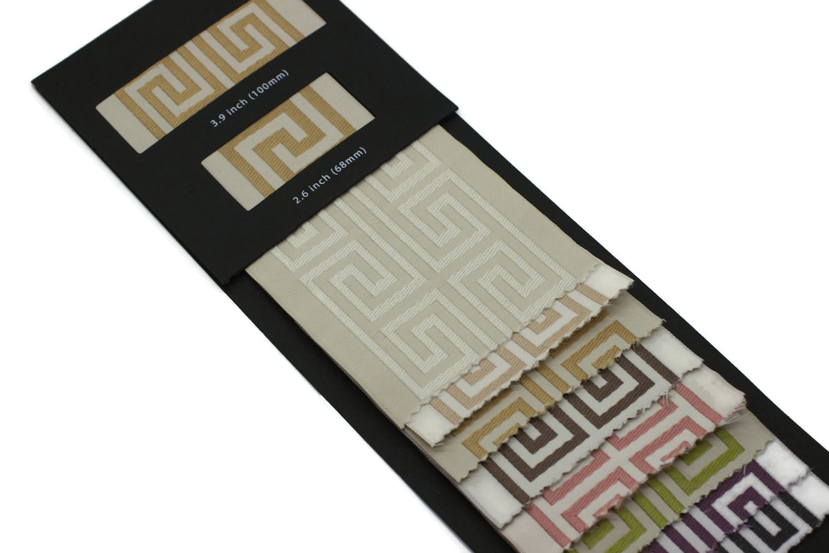 SAMPLE KIT of Greek Key Drapery Trim No 176, Try before you buy, Drape ...